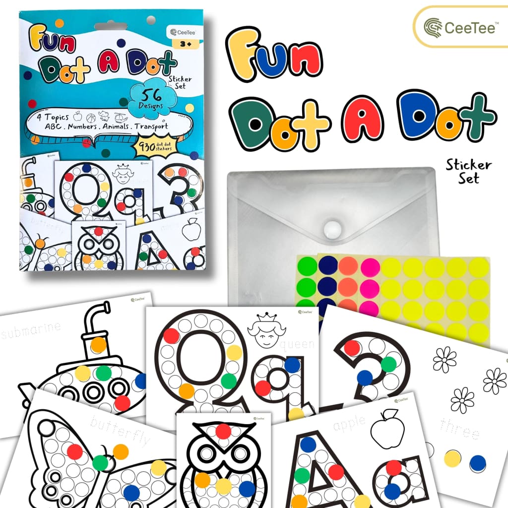 CeeTee Fun Dot A Dot Sticker Activity Sheets Montessori Early Learning